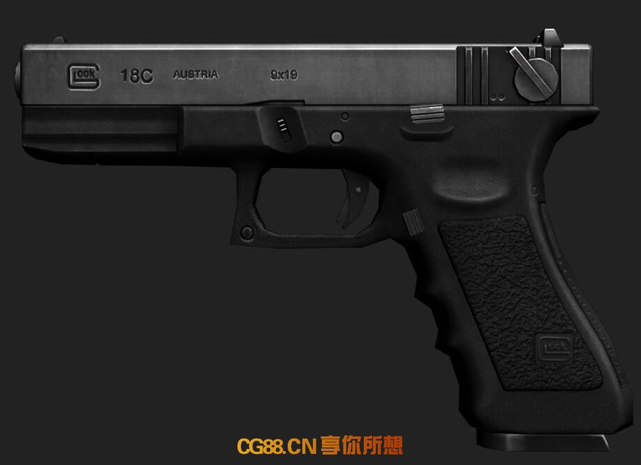[3D资源] G18手枪 - CG艺术社