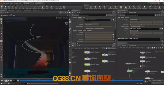 风力场的使用Tuto du Jeudi simulation tentaculaire – Houdini WindForce - CG艺术社